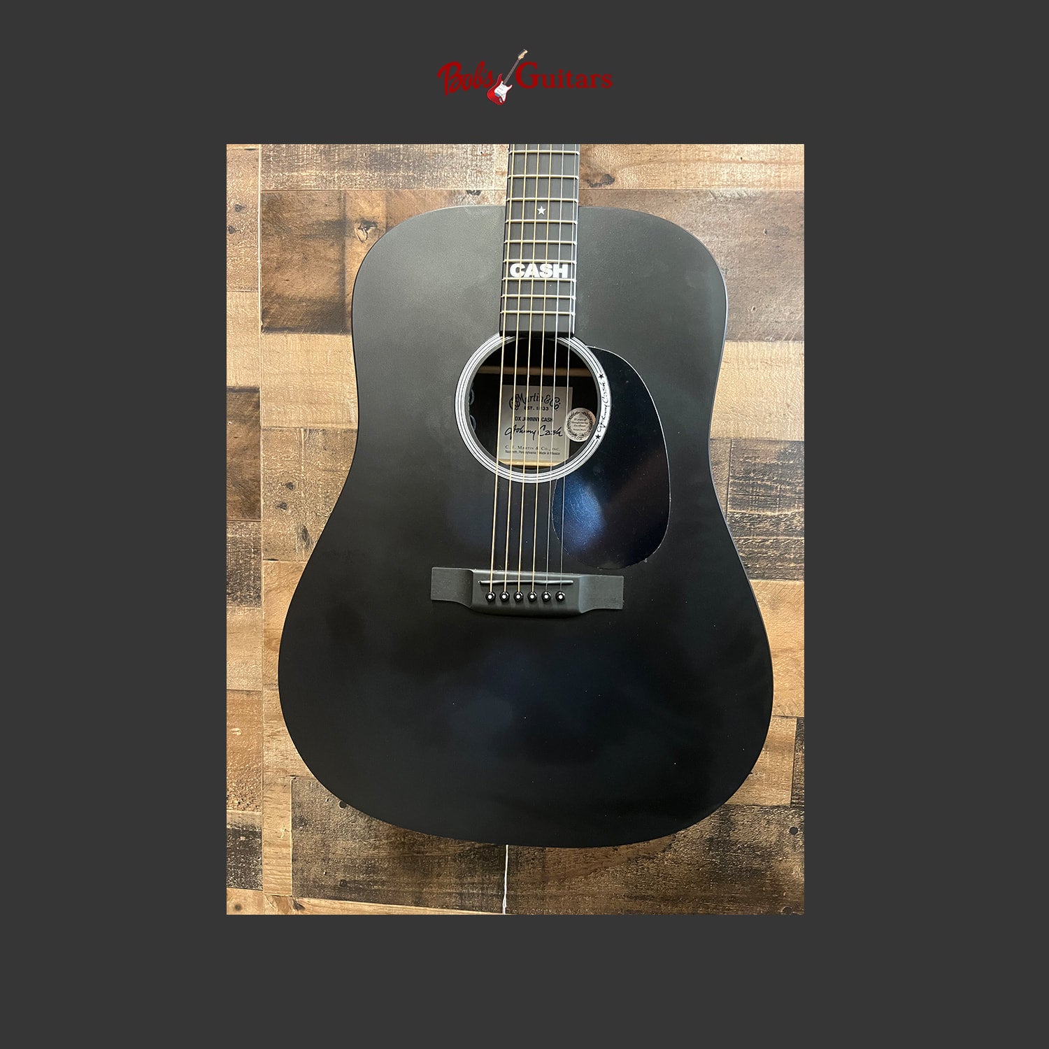 Martin DX Johnny Cash, Black, SN: 2847078 | Bob's Guitars ~ 40+ years ...
